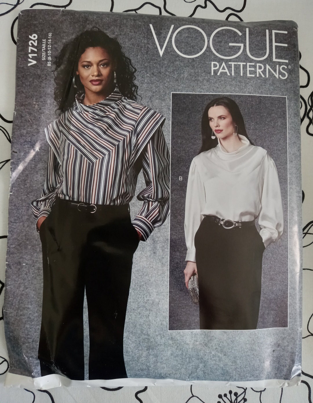 Vogue 1726, Large Format Blouse Pattern, UC/FF - Etsy