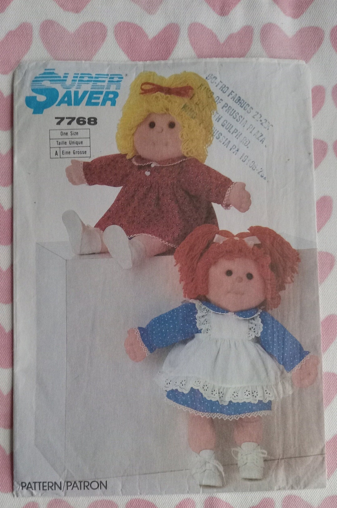Vintage Super Saver 7768/699 by Simplicity, Doll Clothes Pattern, UC/FF ...