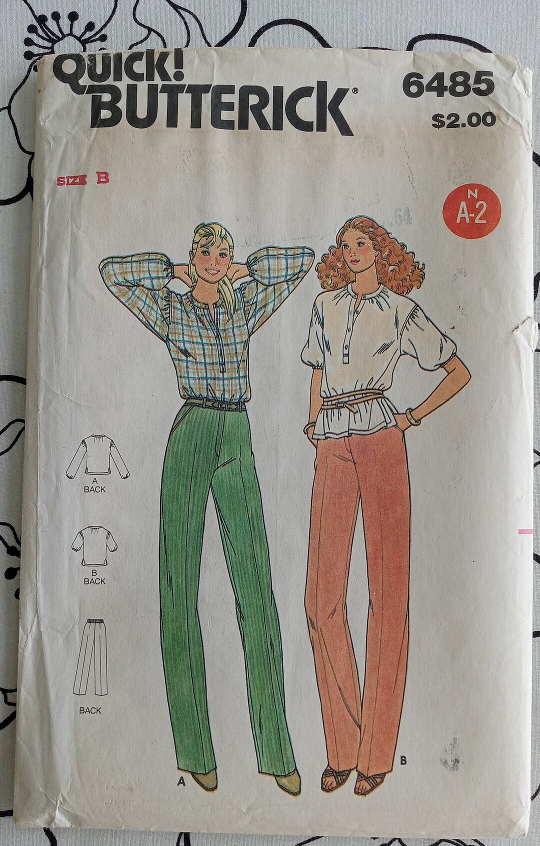 Vintage Butterick 6485, quick Pattern, UC/FF - Etsy