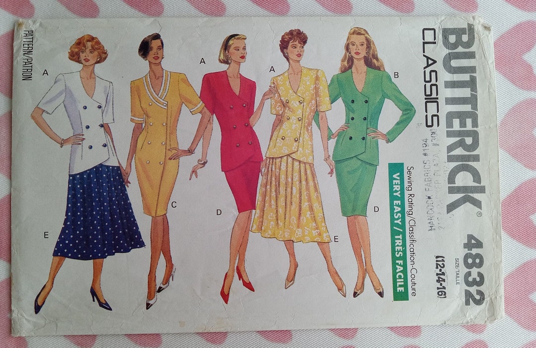Vintage Butterick 4832, Classics Suit Pattern, UC/FF - Etsy