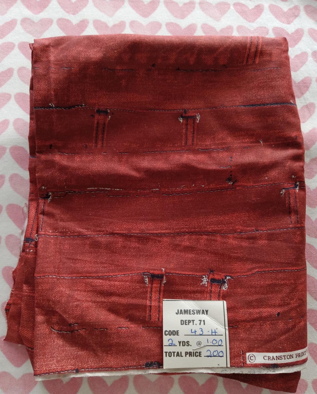 Vintage Cranston Printworks Fabric, Schwartz Liebman Textiles, 2 Yards ...