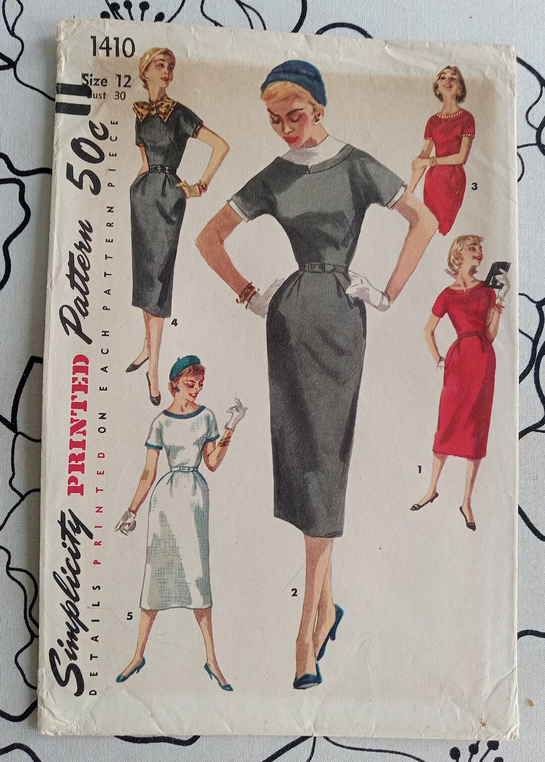 Vintage Simplicity 1410, Sheath Dress Pattern, UC/FF - Etsy