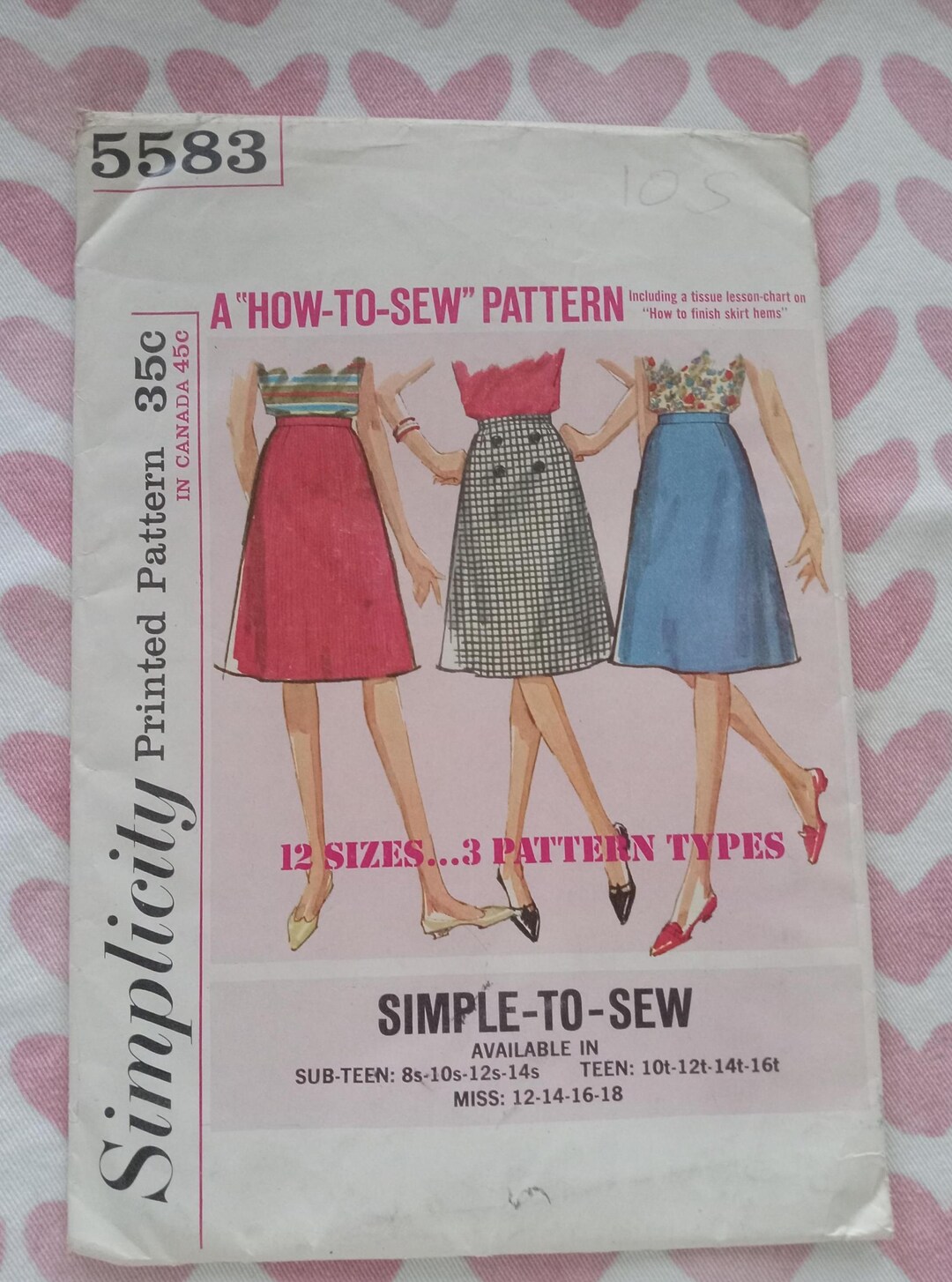 Vintage Simplicity 5583, How to Sew Skirt Pattern, UC/FF - Etsy