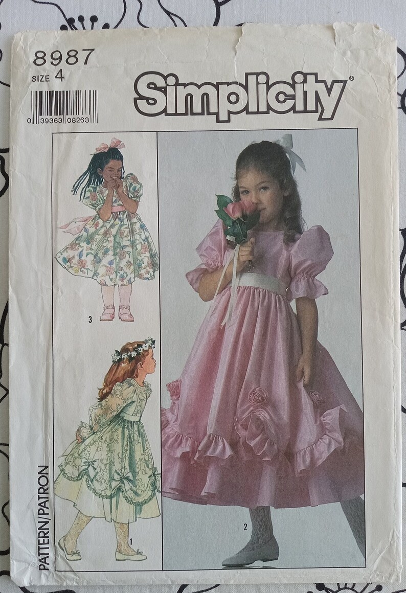 Vintage Simplicity 8987, Toddler Dress Pattern, UC/FF - Etsy