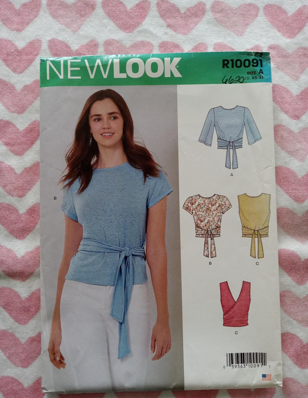 New Look 6620/10091, Wrap Top Pattern, UC/FF - Etsy