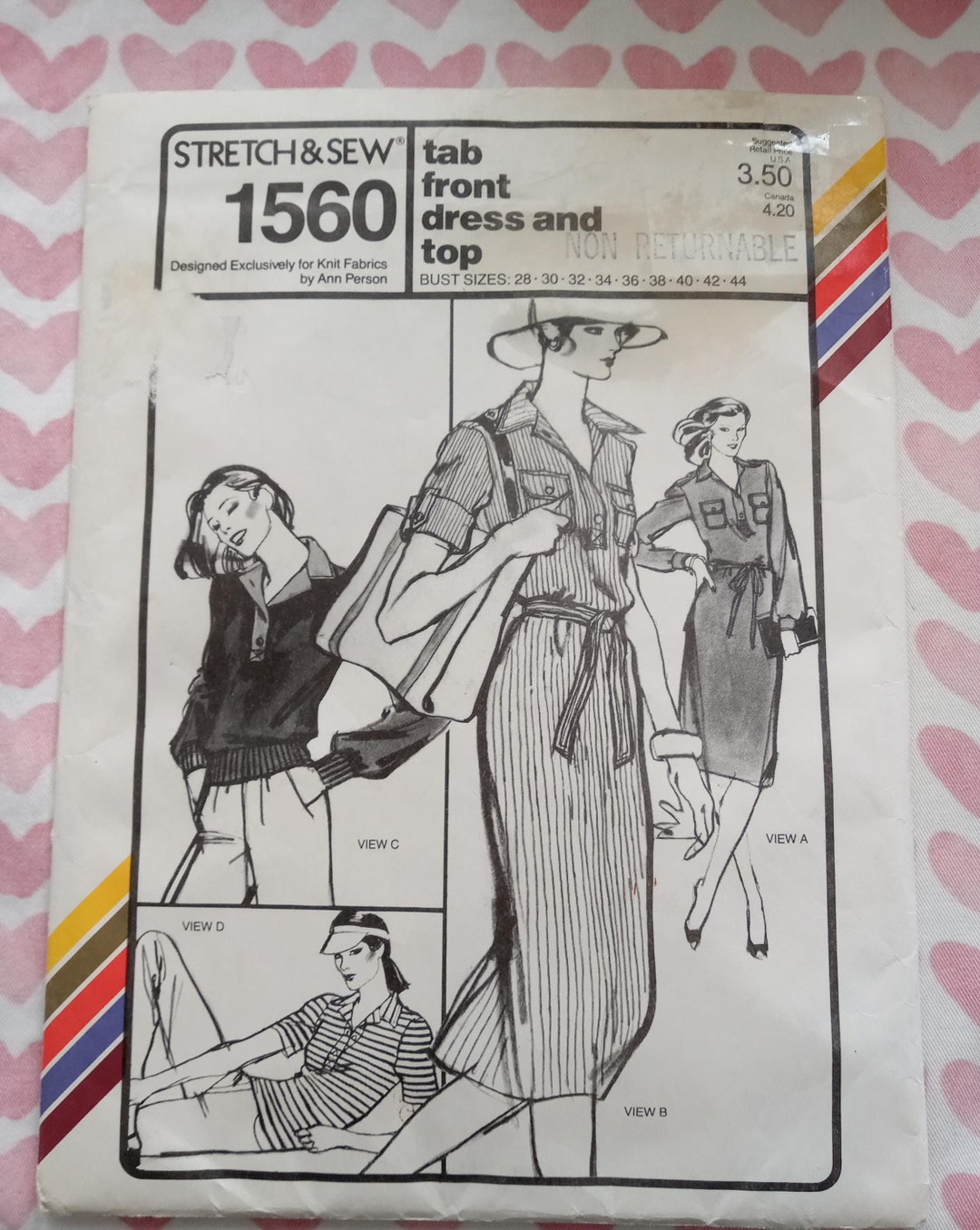 Vintage Stretch & Sew 1560, Tab Front Dress Pattern, UC/FF - Etsy