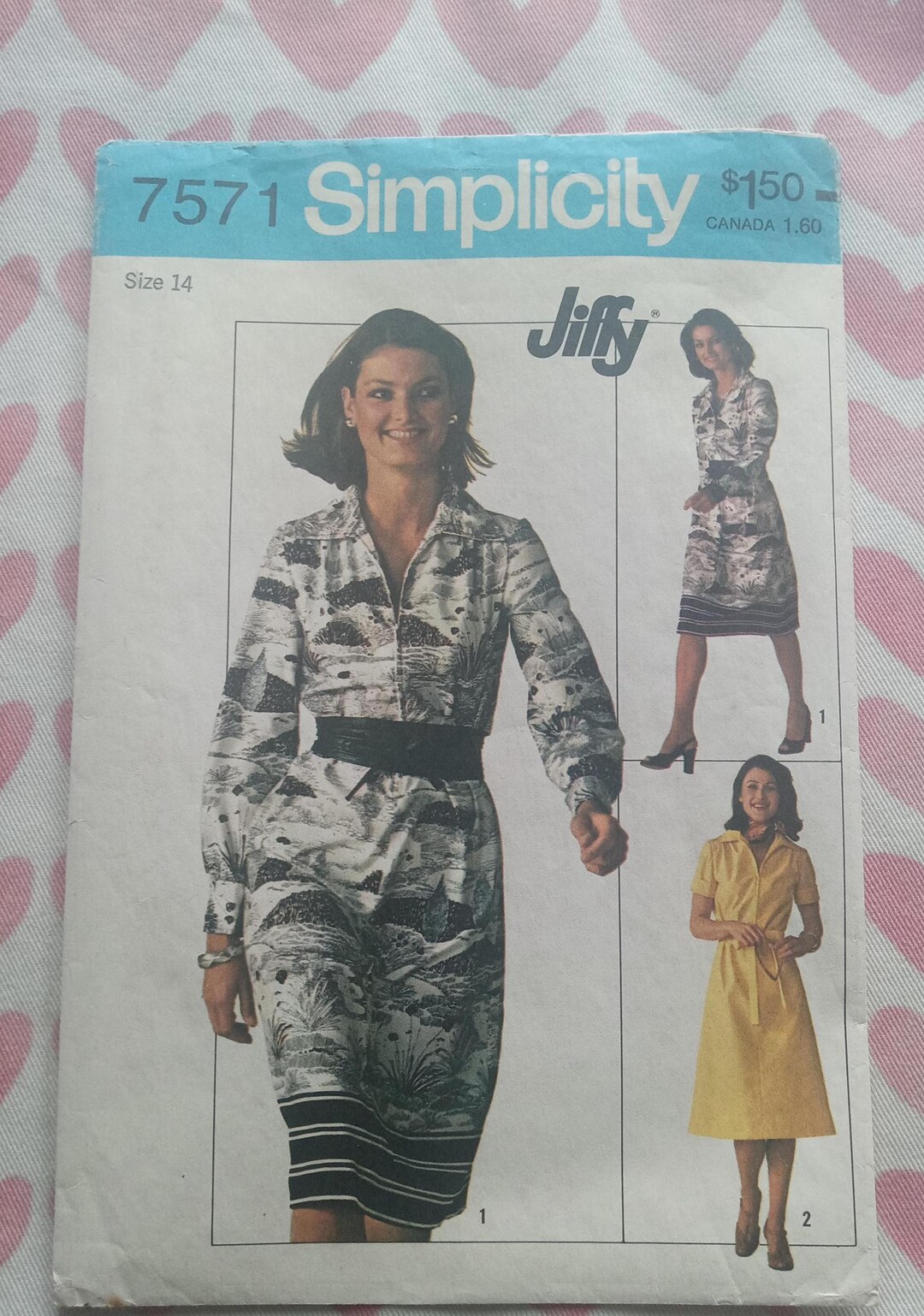 Vintage Simplicity 7571, Jiffy Dress Pattern, C/C - Etsy