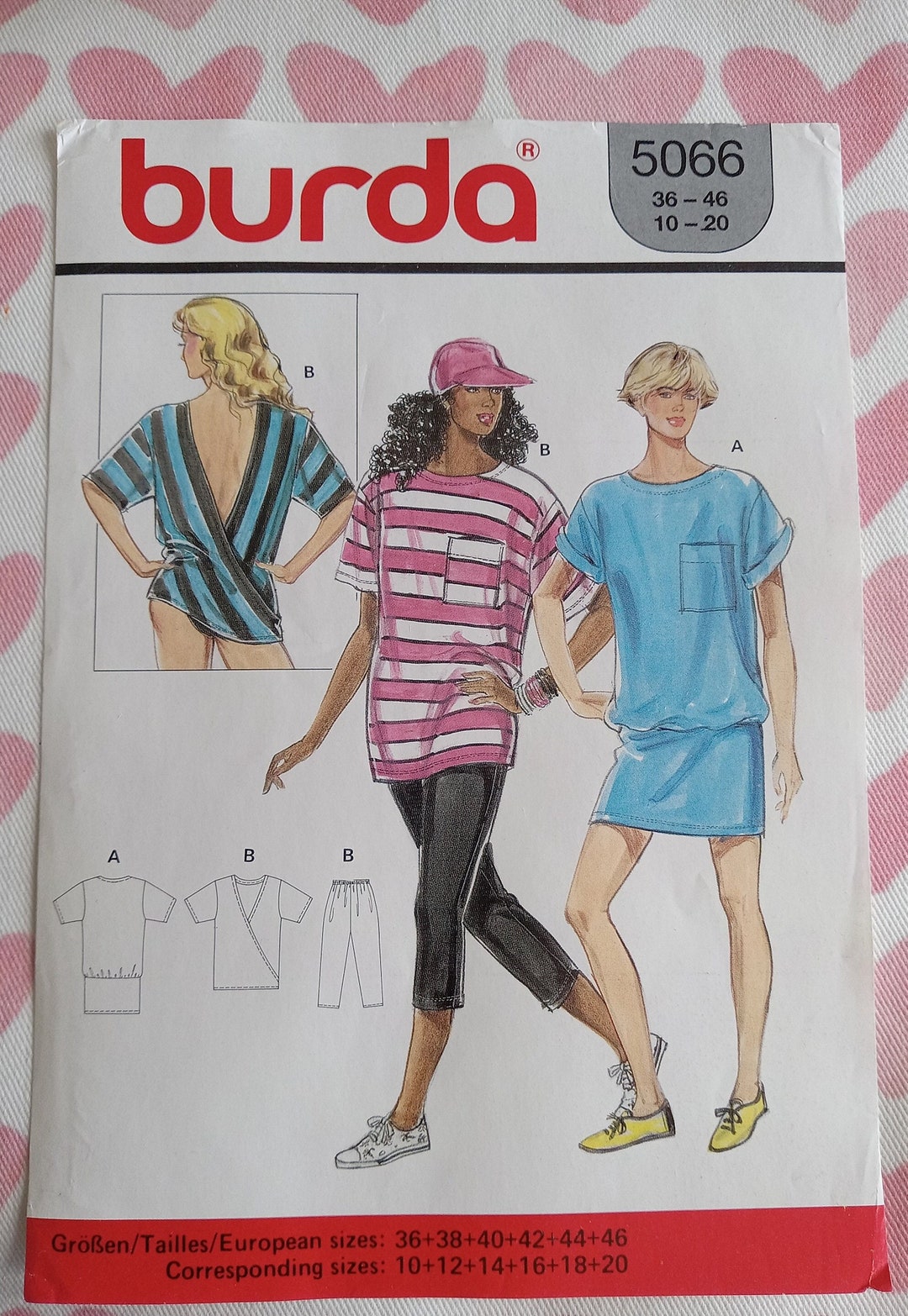 Vintage Burda 5066, Stretch Knits Pattern, UC/FF - Etsy