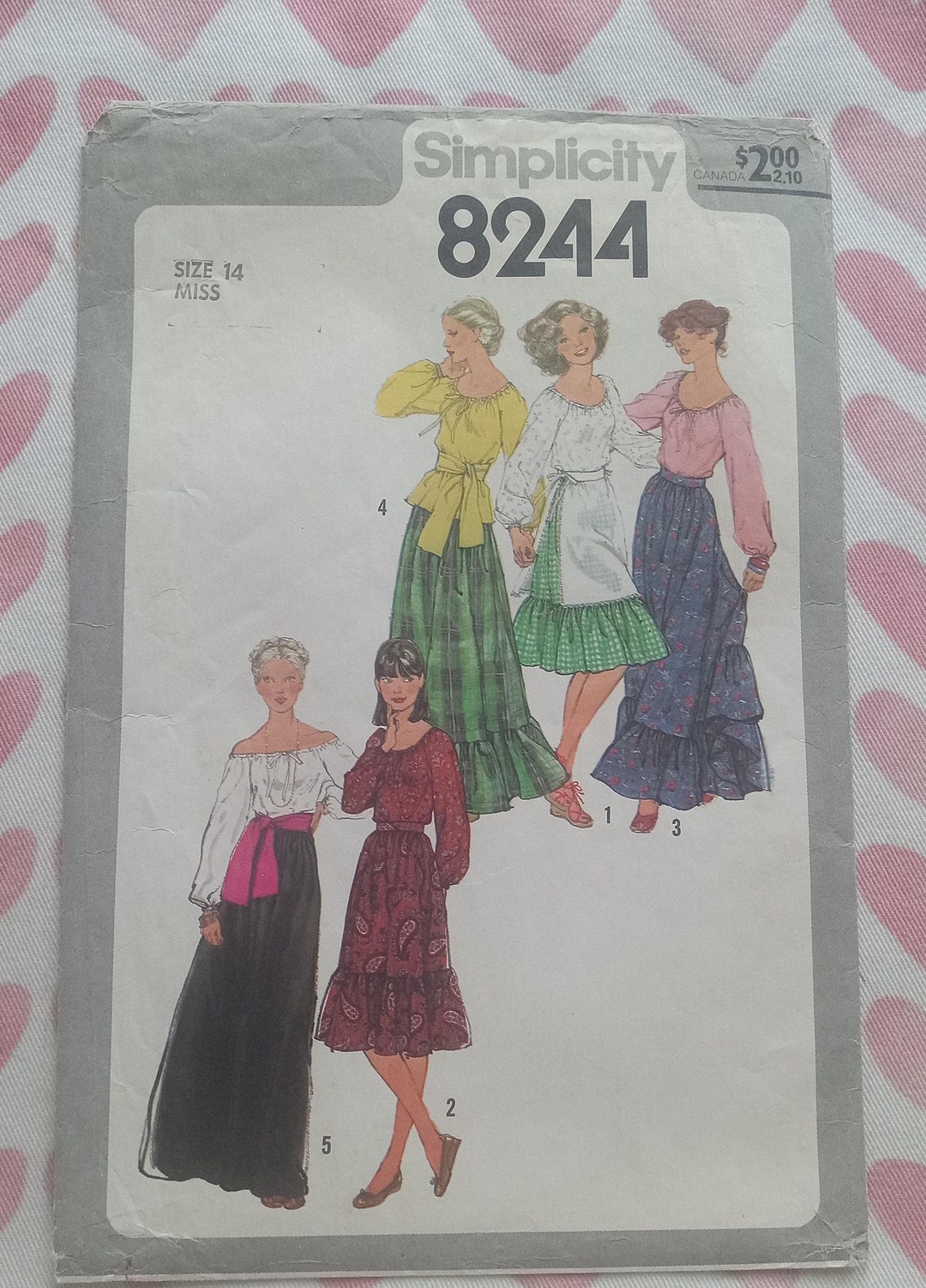Vintage Simplicity 8244, Cottagecore Pattern, P/C - Etsy