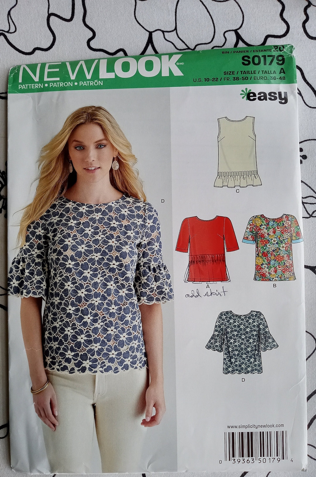 New Look 0179/6434, Top Pattern, UC/FF - Etsy