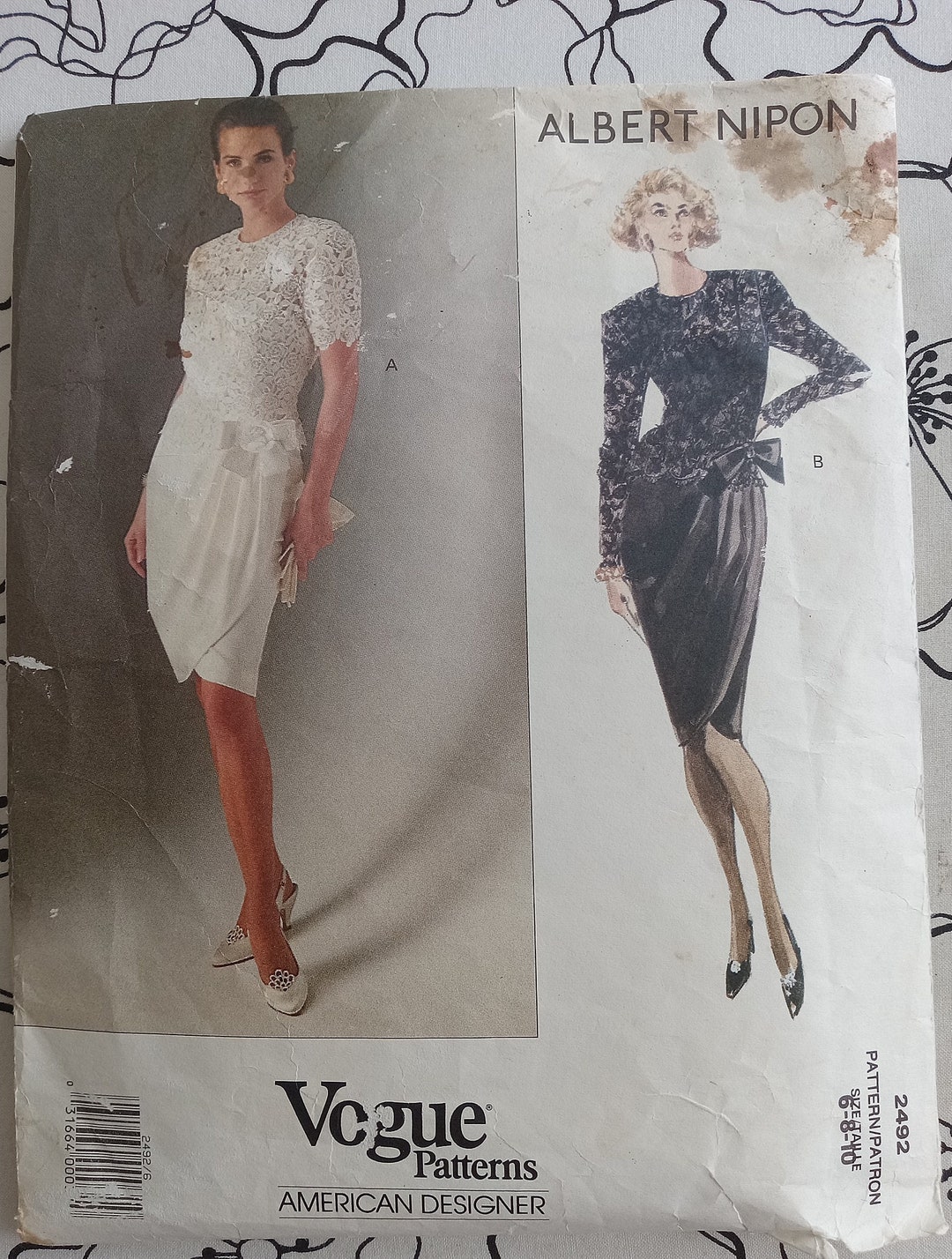 Vintage Vogue 2492, Albert Nipon Pattern, Wounded Bird - Etsy