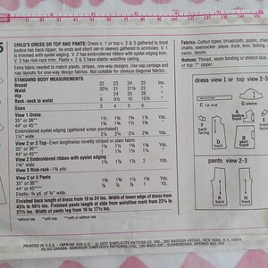 Vintage Simplicity 7905, Girls Smock Top Pattern, UC/FF - Etsy