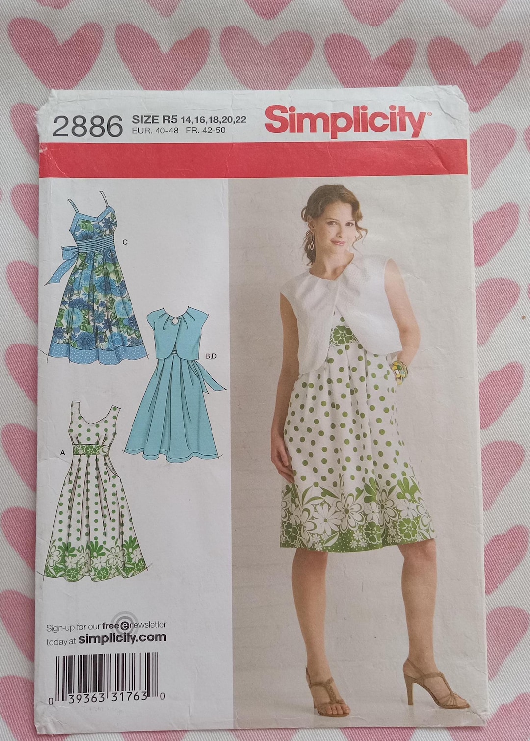 Simplicity 2886, Plus Size Dress Pattern, UC/FF - Etsy