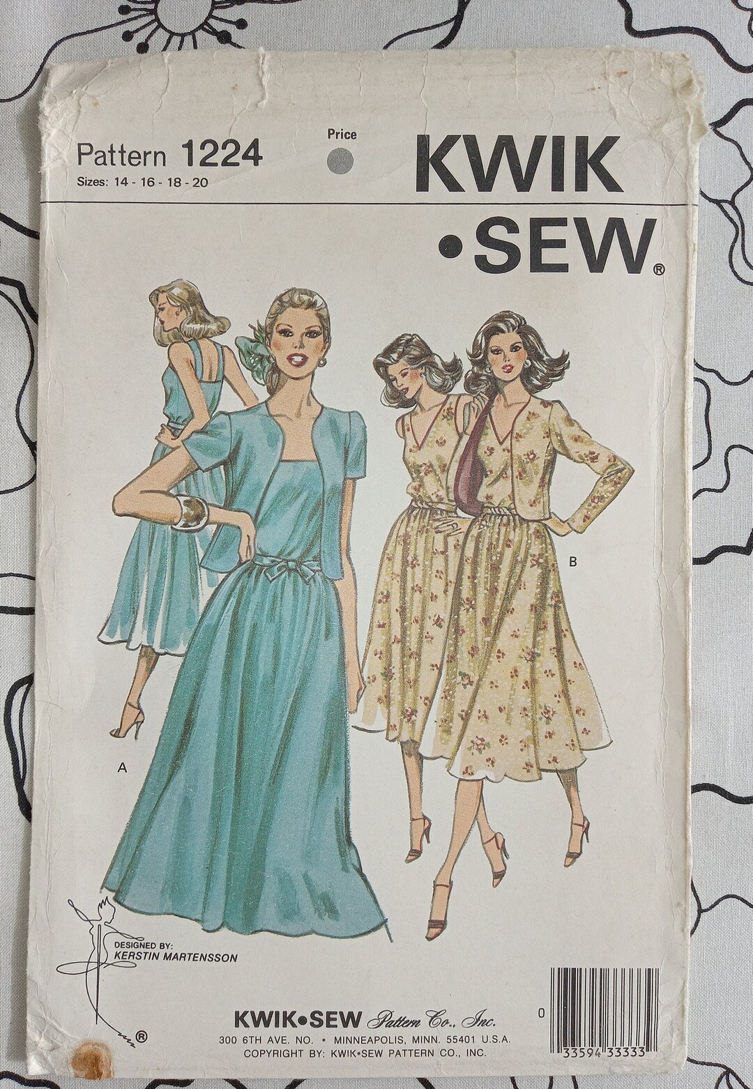 Vintage Kwik Sew 1224, Dress & Jacket Pattern, UC/FF - Etsy