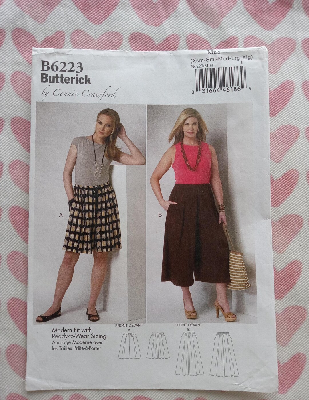 Butterick 6223, Connie Crawford Cullottes Pattern, UC/FF - Etsy