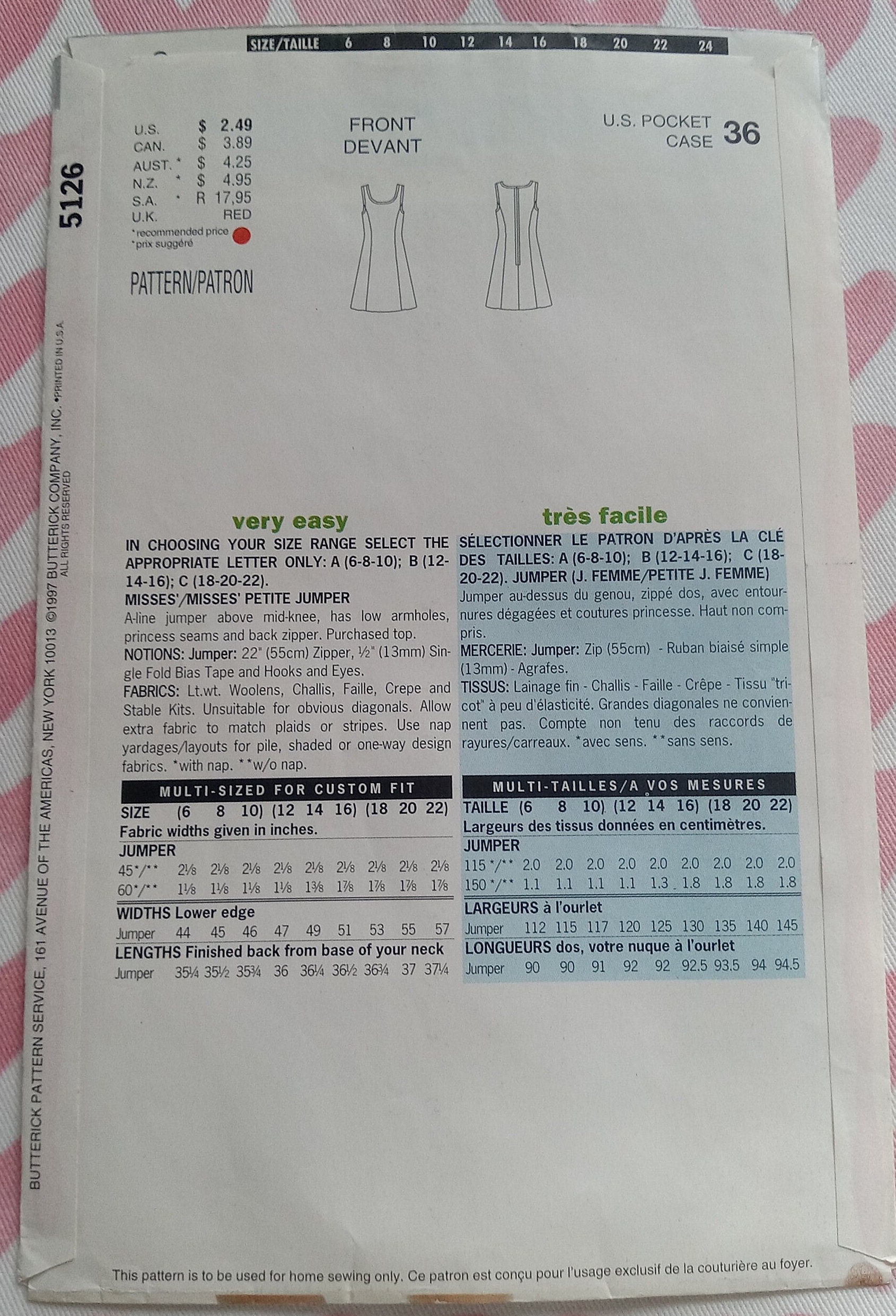 Vintage See & Sew 5126, Plus Size Jumper Pattern, UC/FF - Etsy