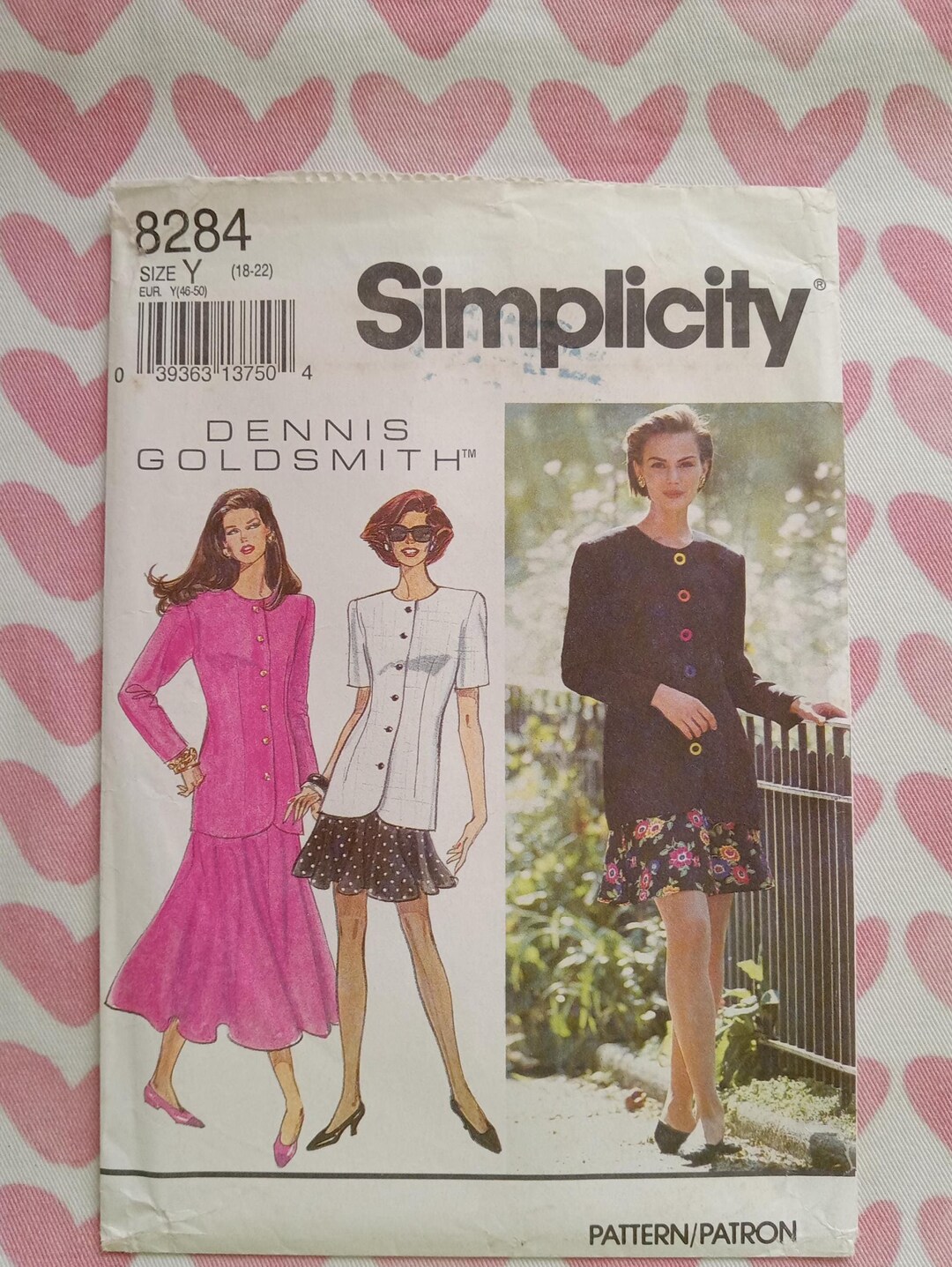 Vintage Simplicity 8284, Dennis Goldsmith Suit Pattern, UC/FF - Etsy