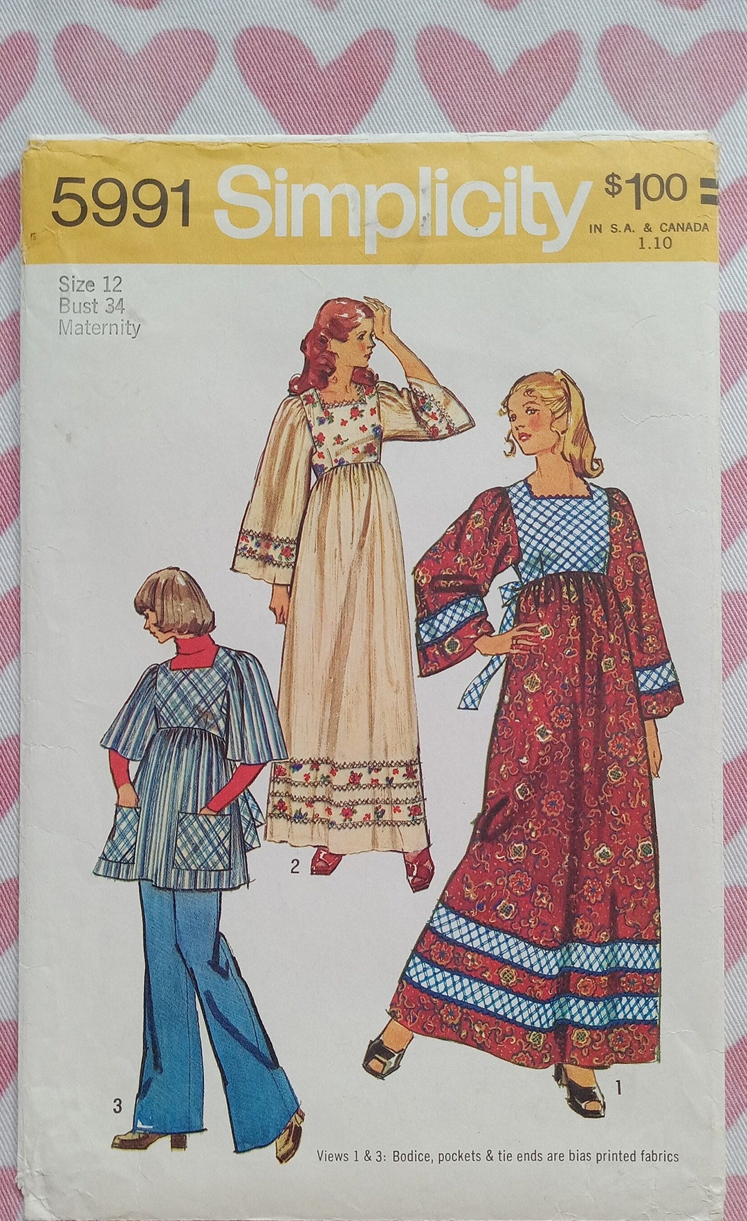 Vintage Simplicity 5991, Maternity Pattern, UC/FF - Etsy