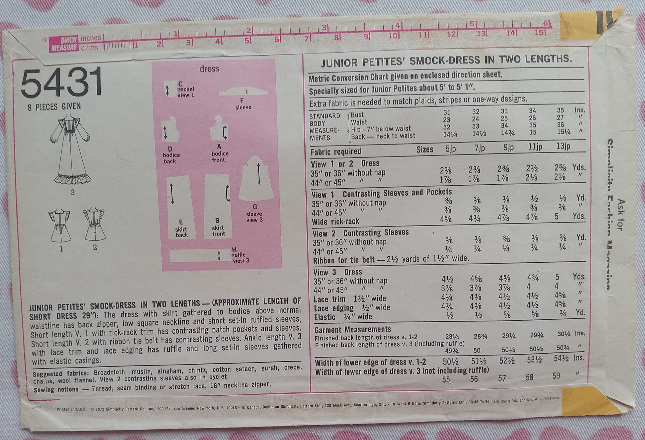 Vintage Simplicity 5431, Maxi Dress Pattern, UC/FF - Etsy