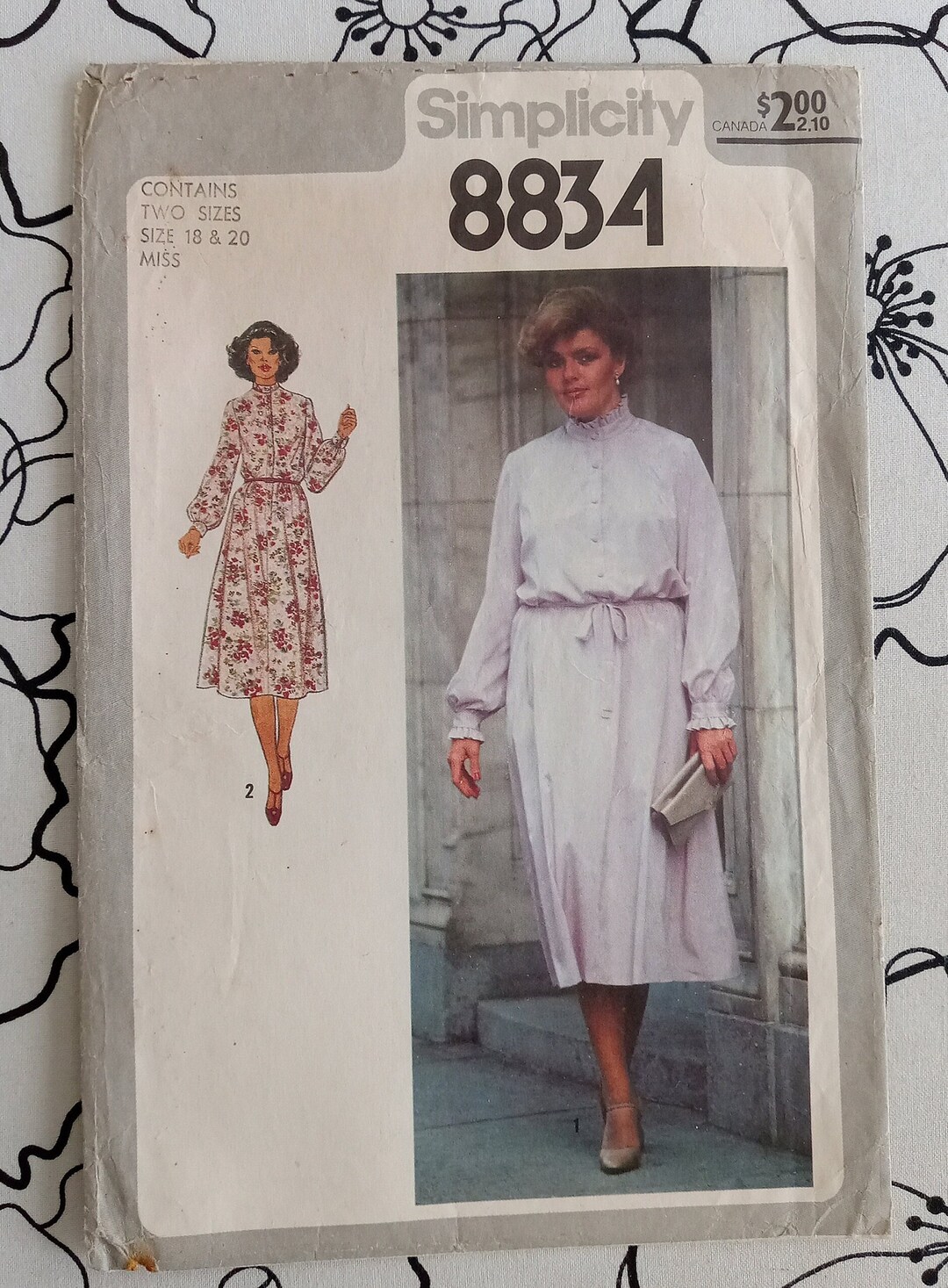 Vintage Simplicity 8834, Dress Pattern, U/FF - Etsy