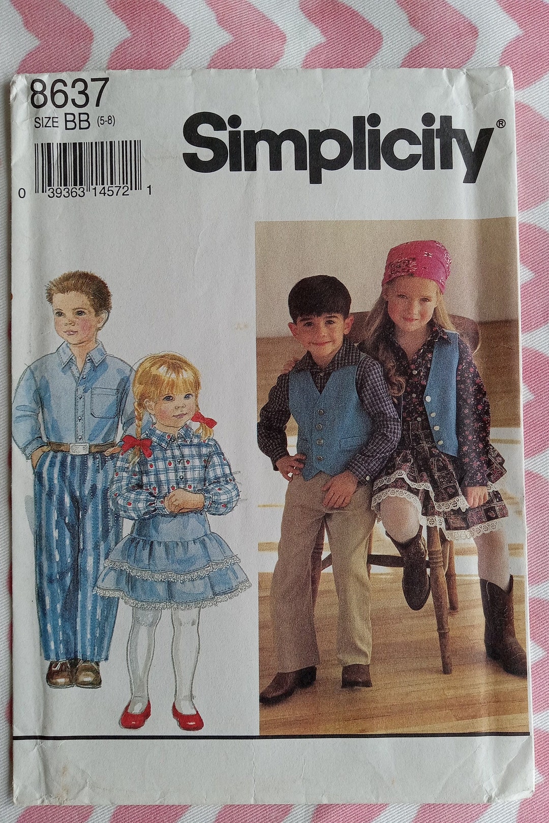 Vintage Simplicity 8637, Brother & Sister Pattern, UC/FF - Etsy