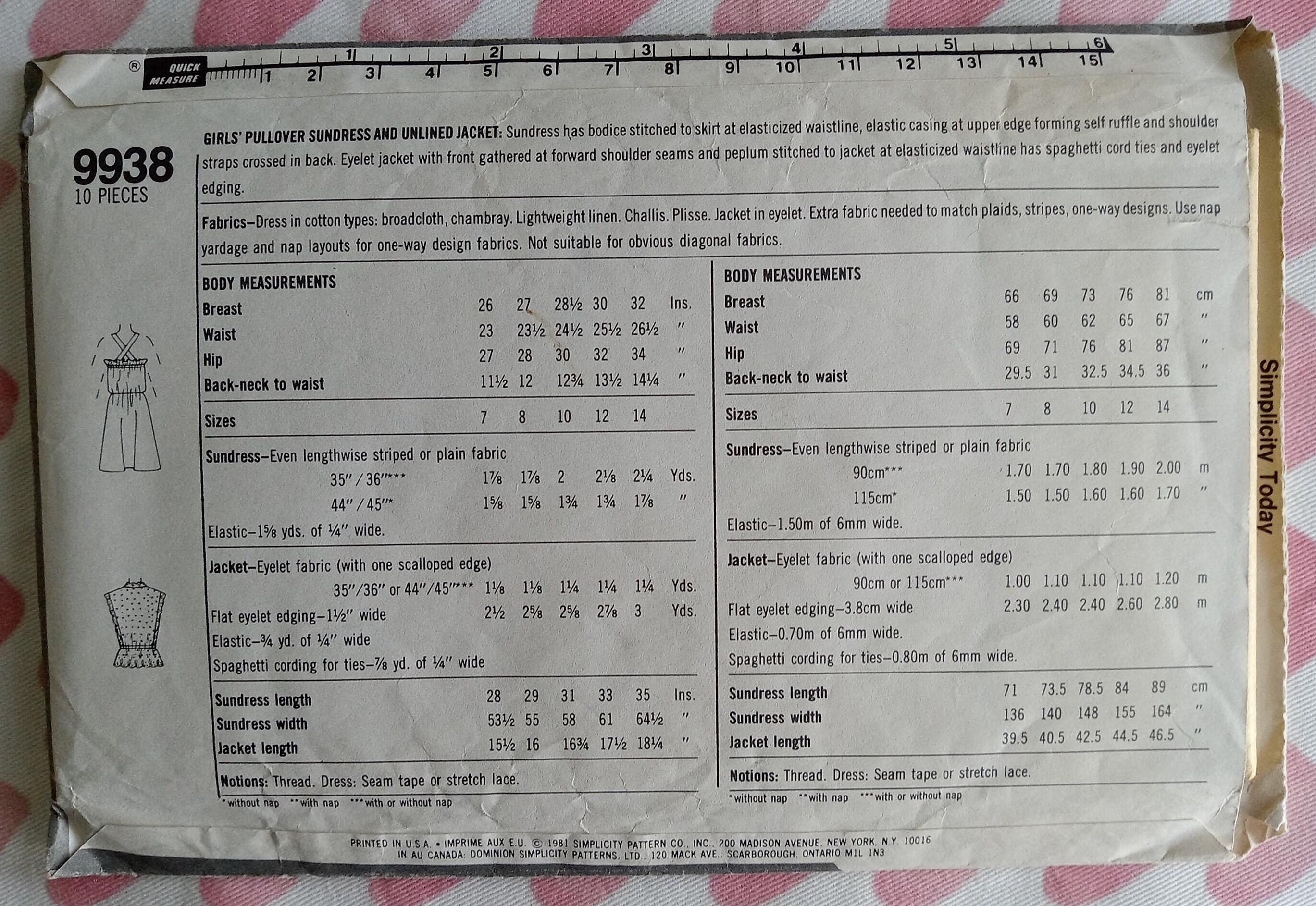 Vintage Simplicity 9938, Cinderella Teen Sundress Pattern, UC/FF - Etsy