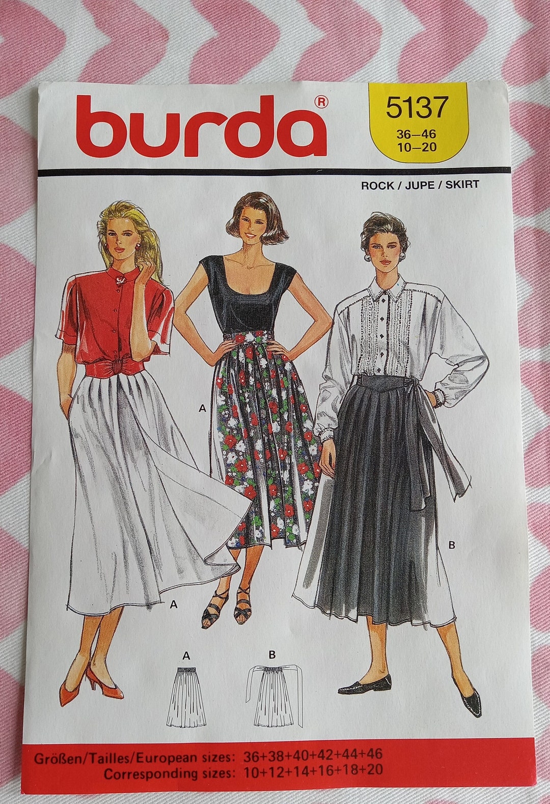 Vintage Burda 5137, Wrap Skirt Pattern, UC/FF - Etsy