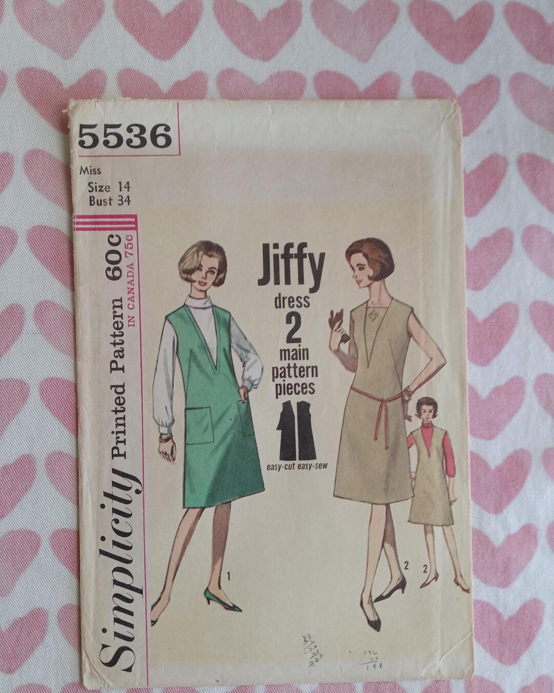 Vintage Simplicity 5536, Jiffy Dress Pattern, UC/FF - Etsy