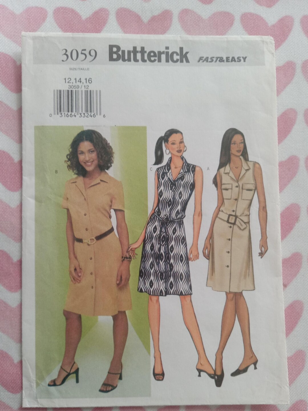 Vintage Butterick 3059, Fast & Easy Dress Pattern, UC/FF - Etsy