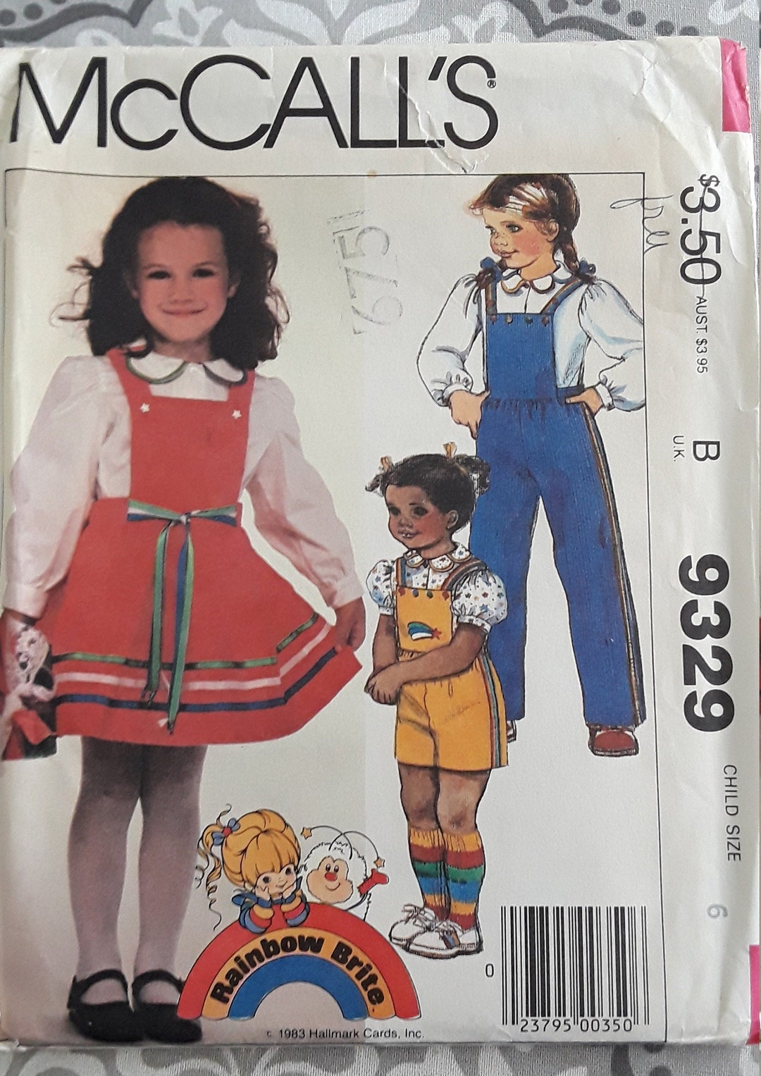 Vintage Mccalls 9329 Rainbow Bright Pattern UC/FF - Etsy