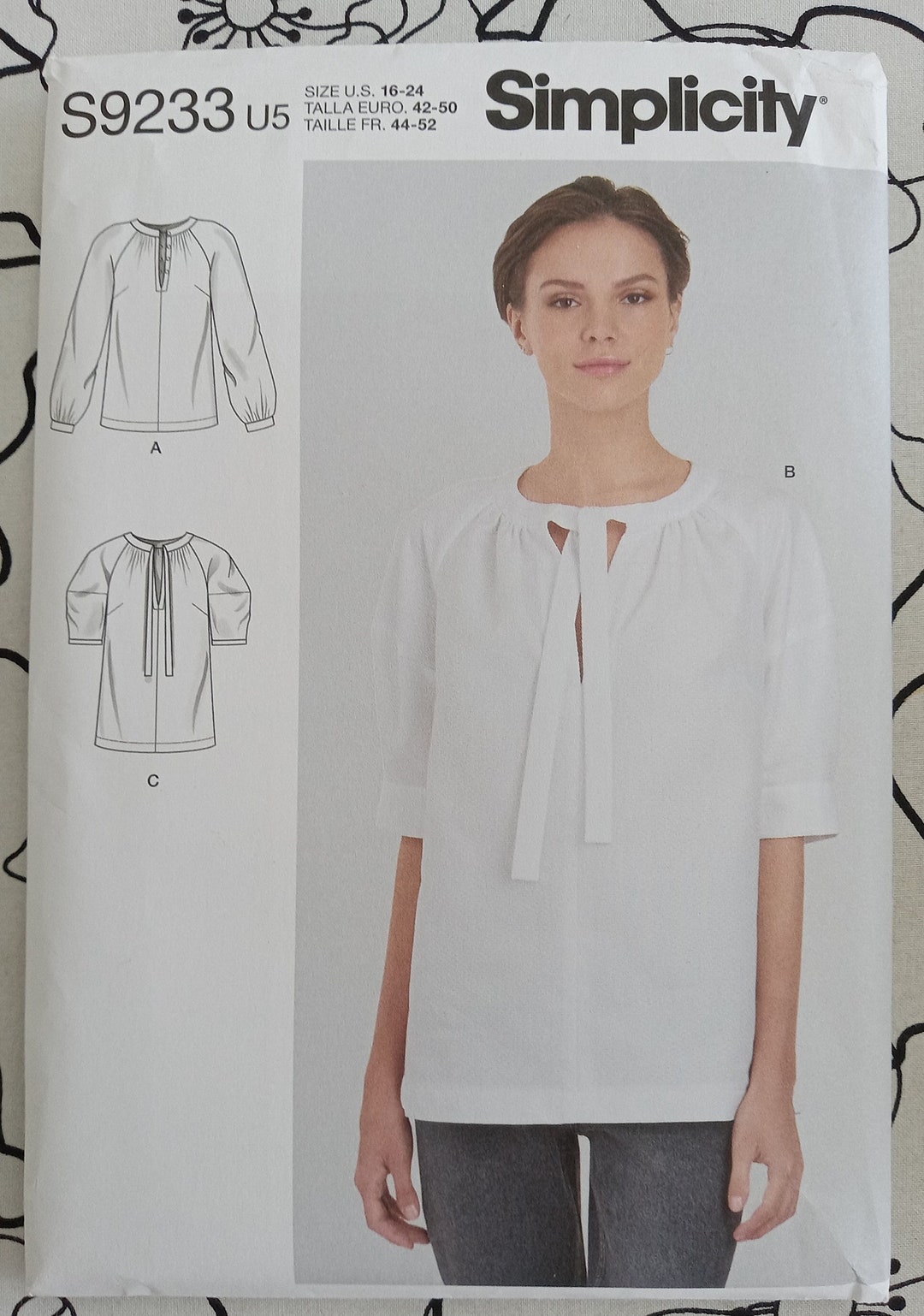 Simplicity 9233, Bow Blouse Pattern, UC/FF - Etsy
