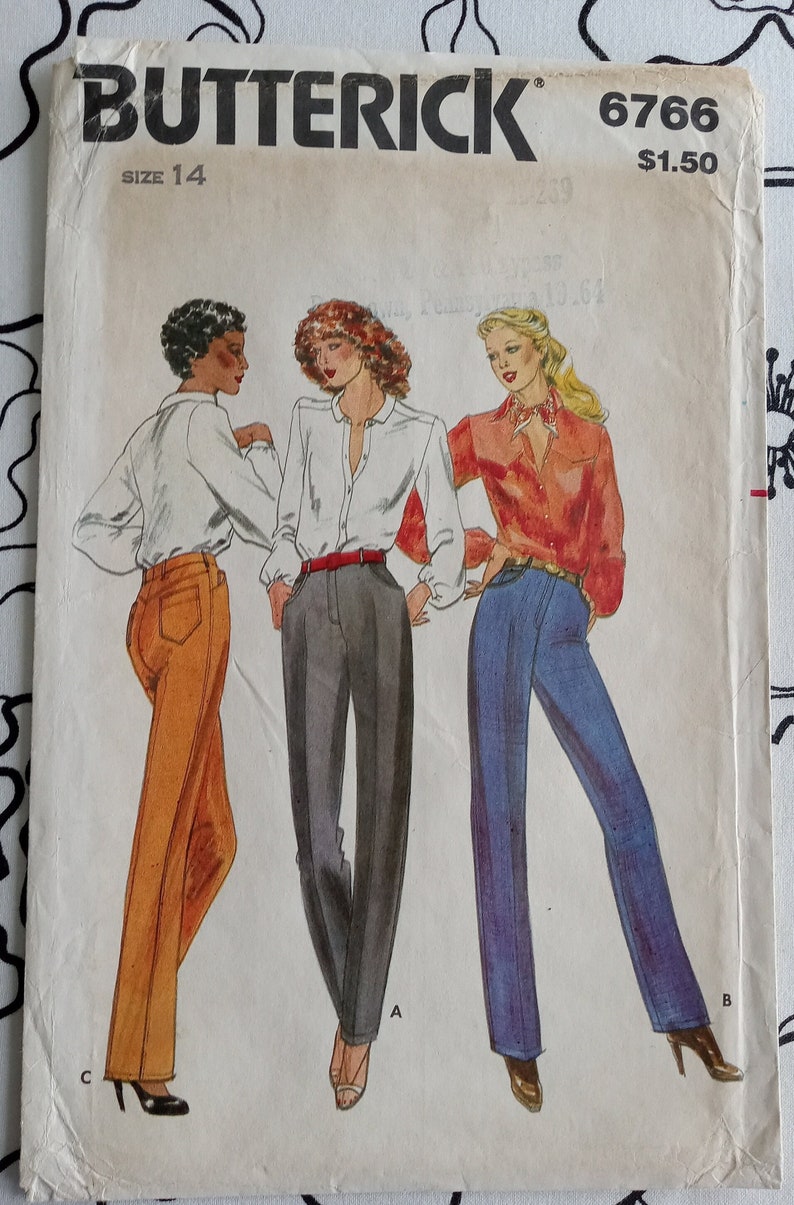 Vintage Butterick 6766, Jeans Pattern, UC/FF - Etsy