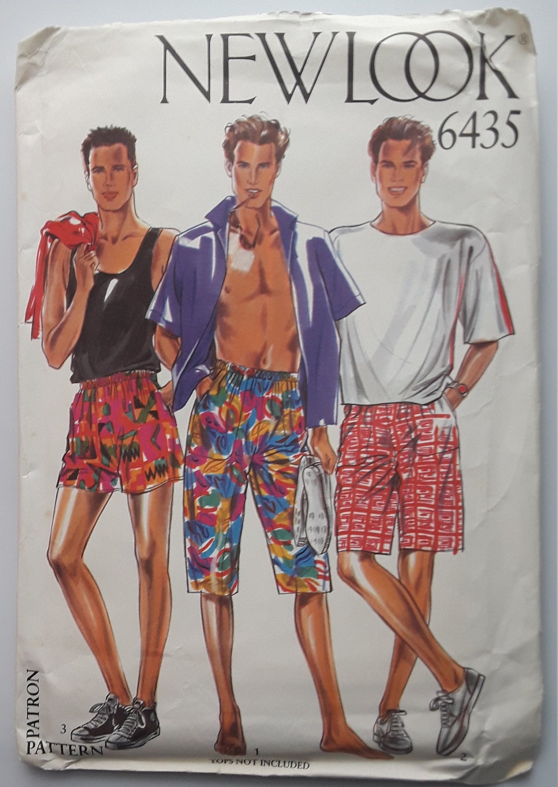 Vintage New Look 6435, 80s Mens Shorts Pattern, UC/FF - Etsy