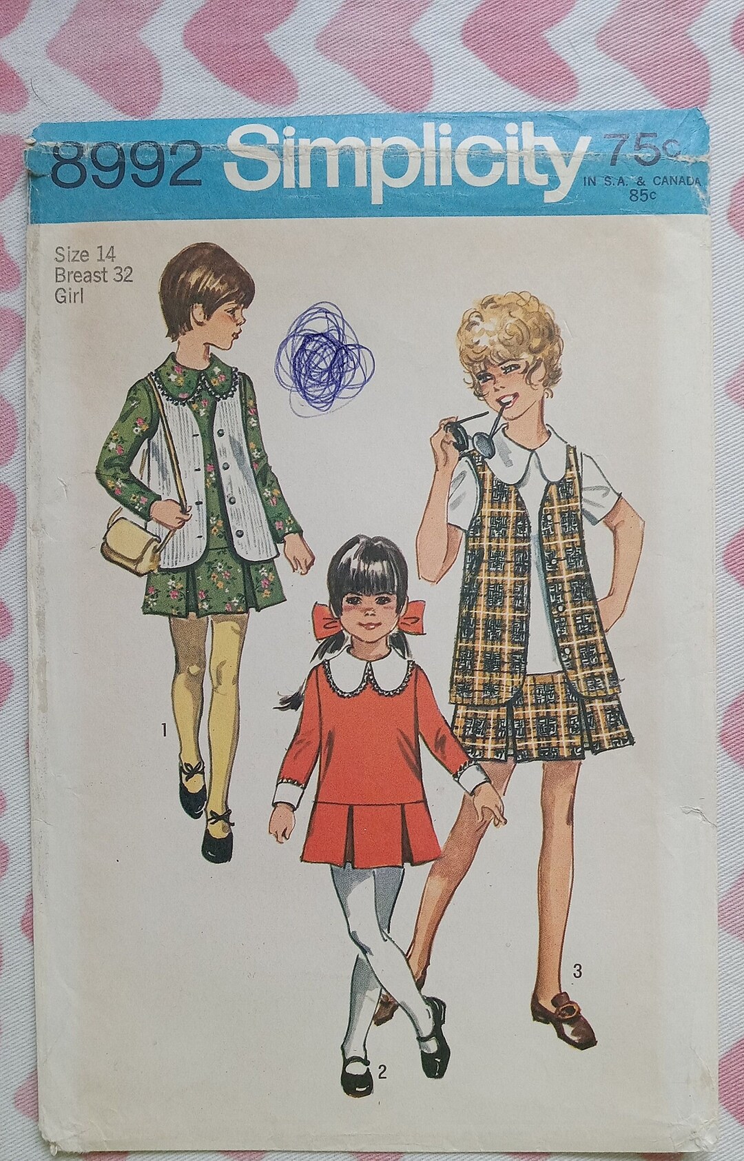 Vintage Simplicity 8992, Girls Dress Pattern, UC/FF - Etsy