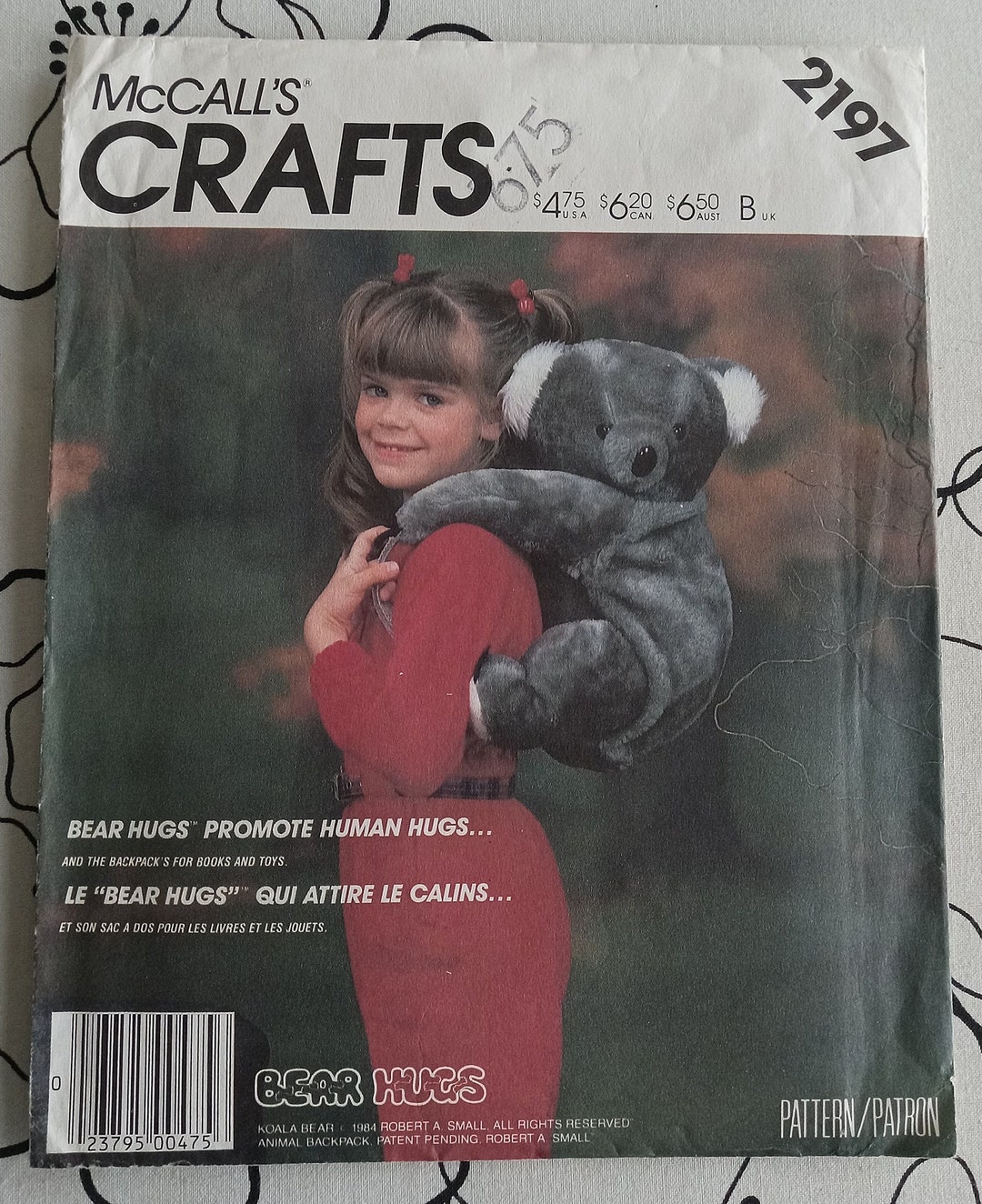 Vintage Mccalls Bear Hugs Backpack Patterns, UC/FF - Etsy