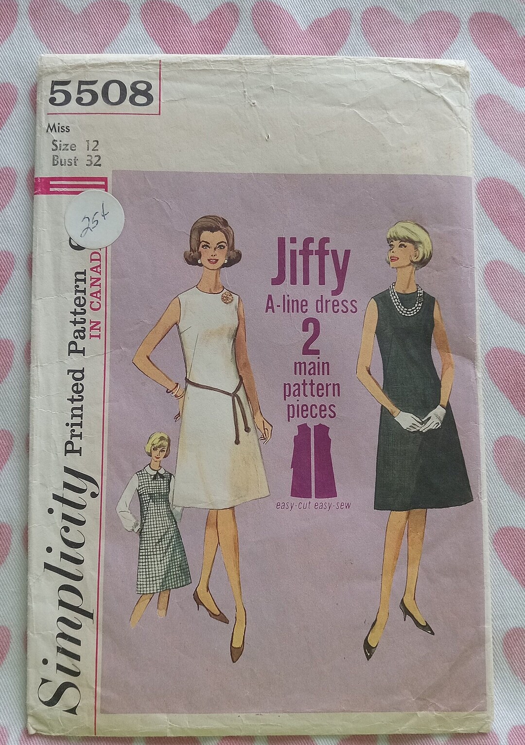 Vintage Simplicity 5508, Jiffy Dress Pattern, W/B - Etsy