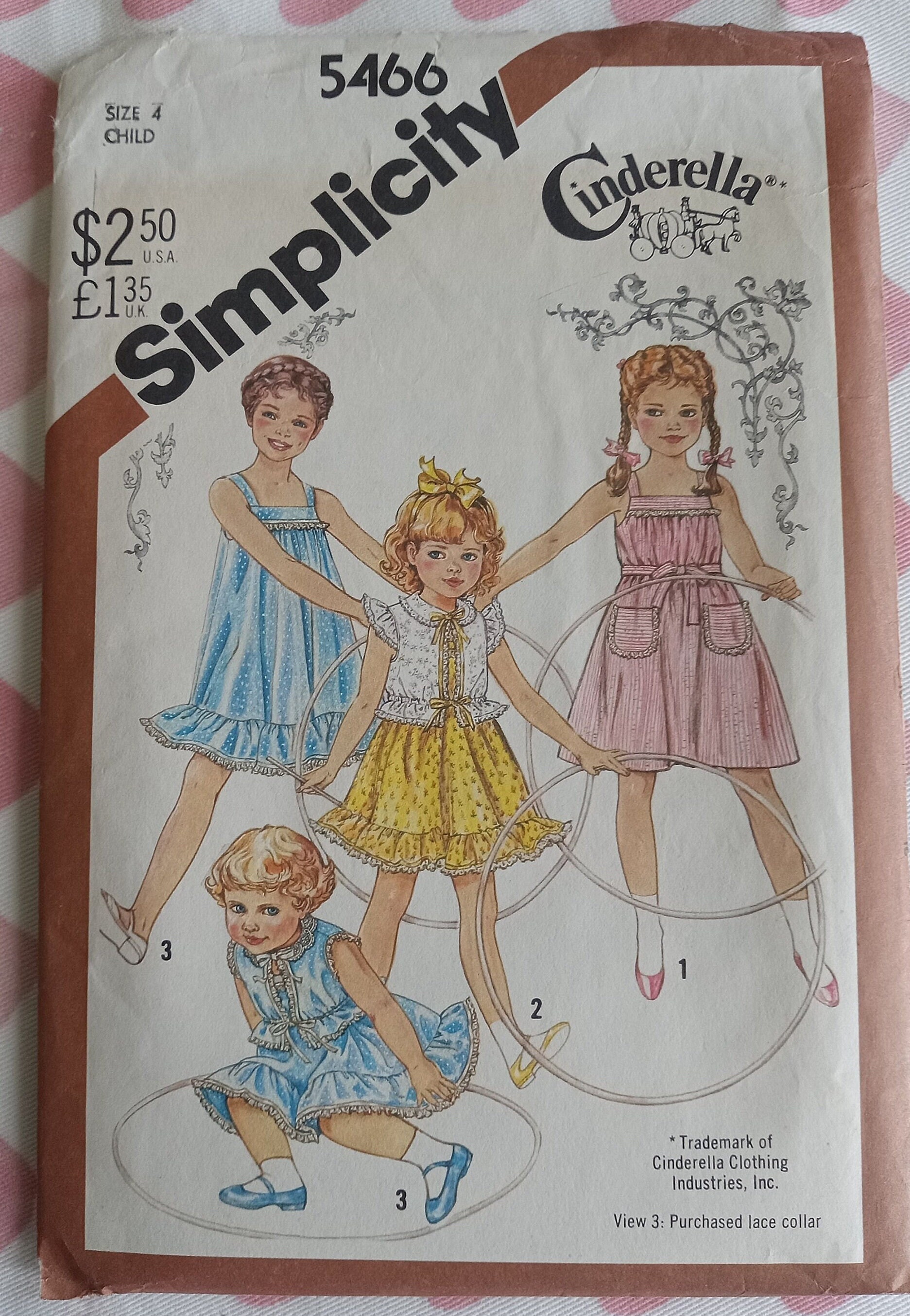 Vintage Simplicity, Girls Cinderella Dress Patterns, UC/FF - Etsy