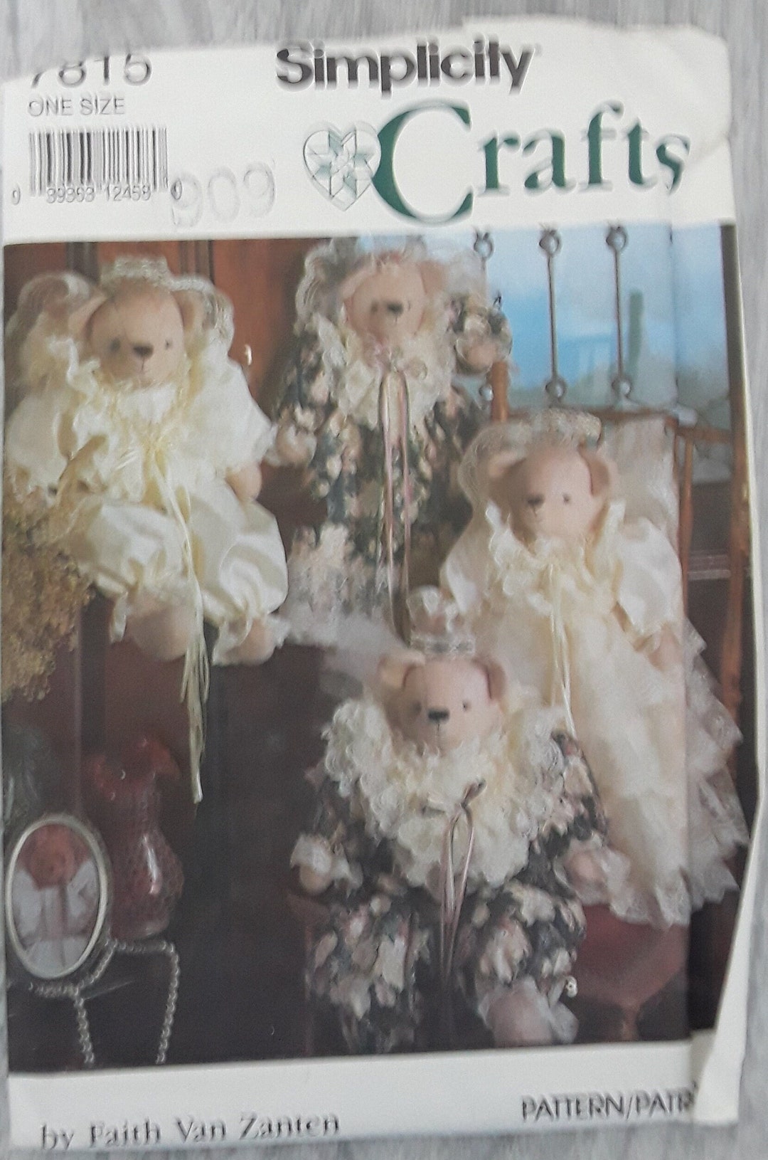 Vintage Simplicity 7815, Teddy Bears by Faith Van Zanten Pattern, UC/FF ...