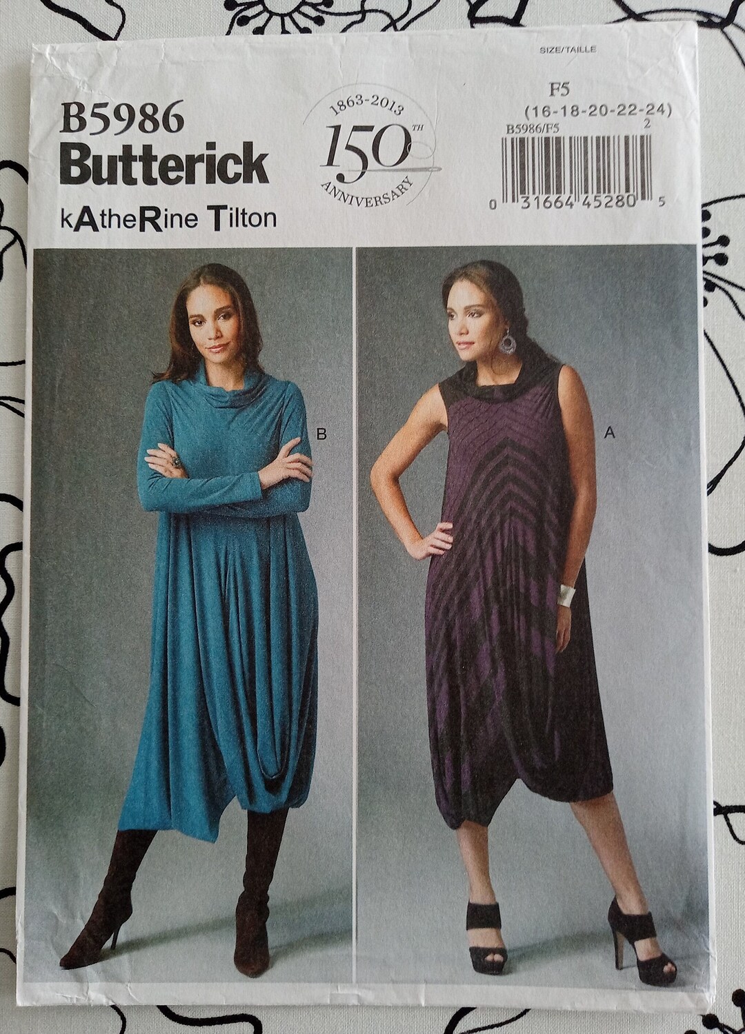 Butterick 5986, Katherine Tilton Dress Pattern, UC/FF - Etsy