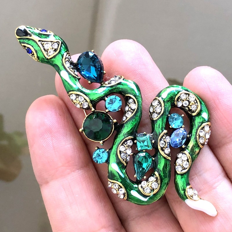 Snake Brooch - Etsy
