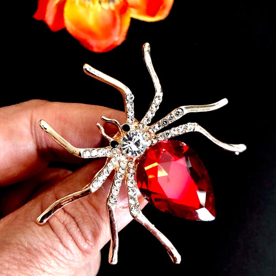 Large Spider Brooch Spider Brooch Pin Spider Jewelry Spider | Etsy