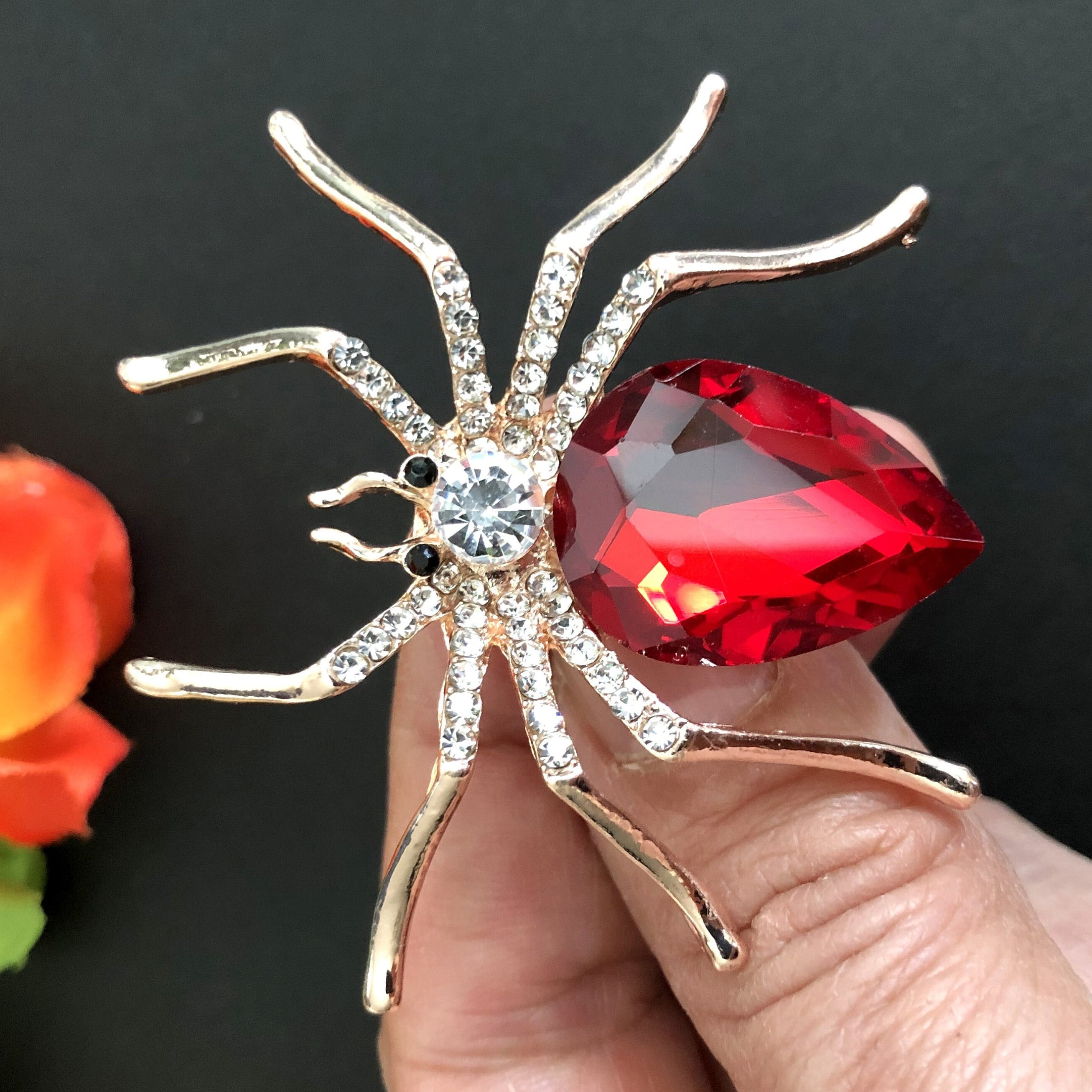 Large Spider Brooch, Spider Brooch Pin, Spider Jewelry, Spider ...