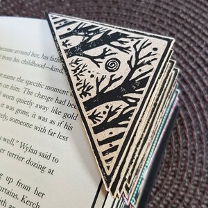Linoprint-origami Bookmarks, Unique Book Accessories, Booklover Gift ...
