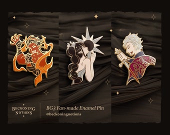 BG3 Pins Baldur's Gate 3 Inspired Enamel Pins Astarion, Gale, Wyll ...