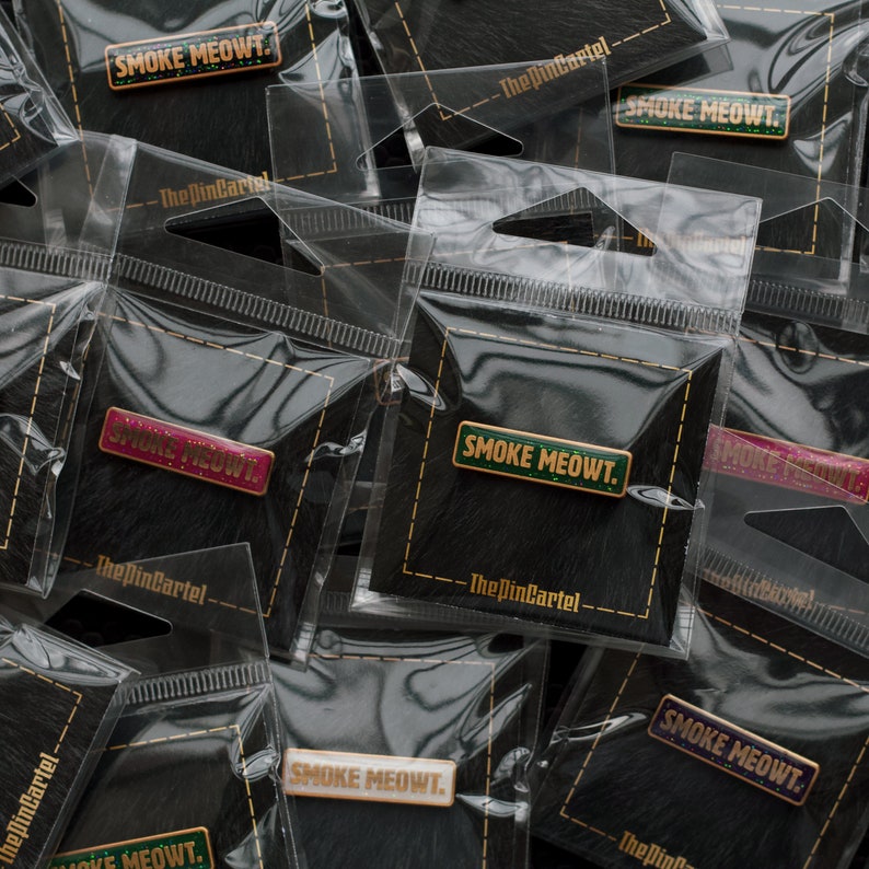 Smoke Meowt Out Weed Enamel Lapel Pin - Etsy