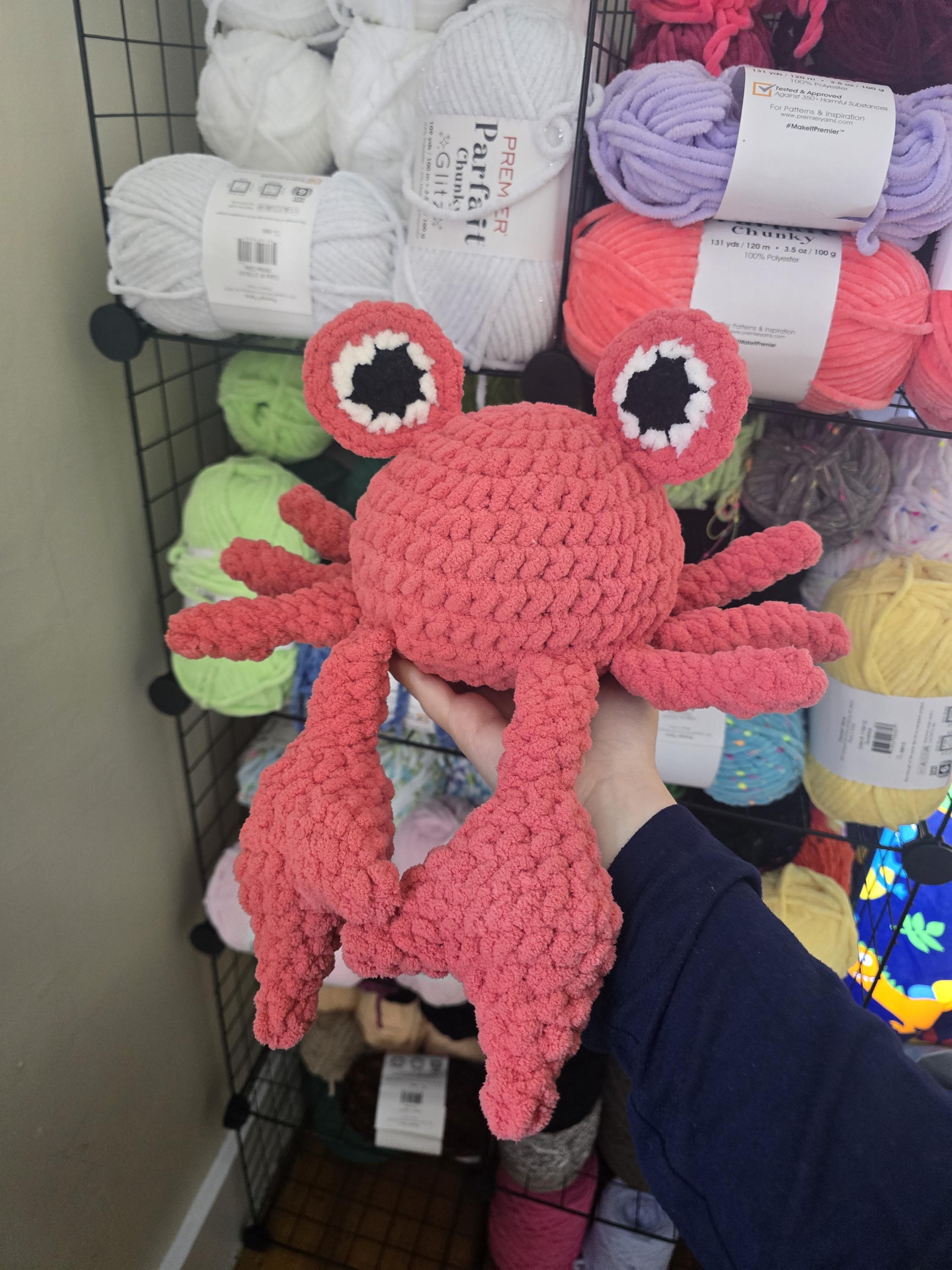 Crochet Crab, Crochet Stuffed Animal, Handmade Plushie, Handmade ...