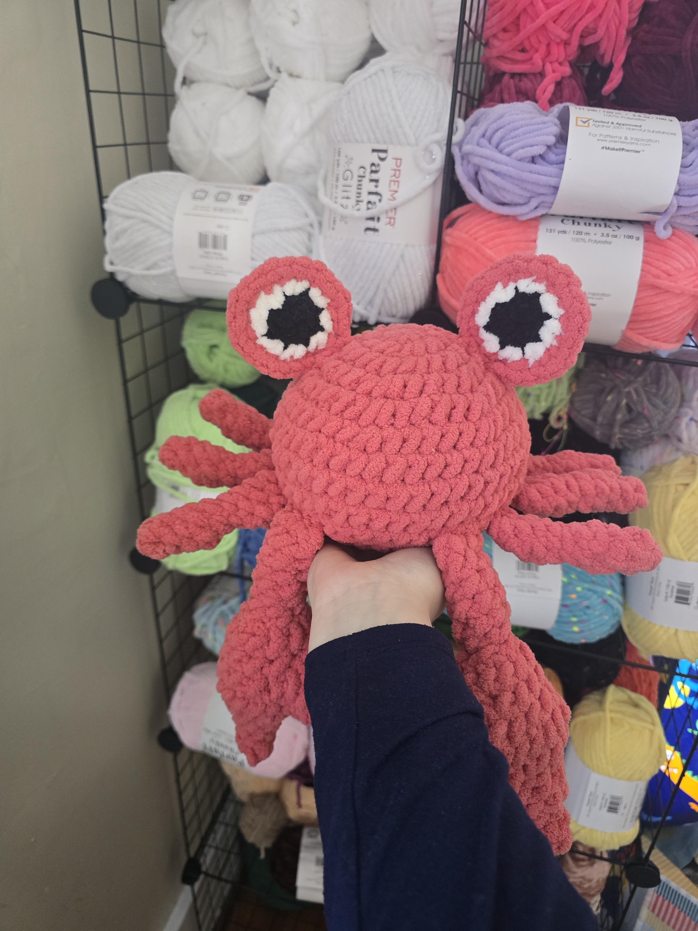 Crochet Crab, Crochet Stuffed Animal, Handmade Plushie, Handmade ...