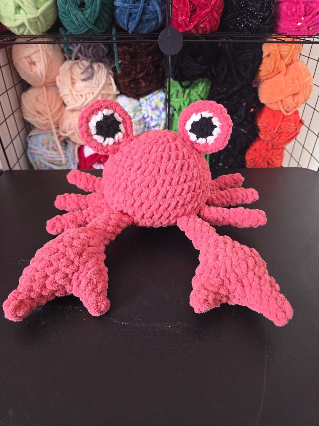 Crochet Crab Plushie: Handmade Stuffed Sea Animal - Etsy