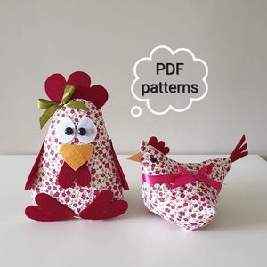DIY Hen and Chicken PDF Sewing Patterns & Instructions - Etsy