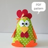 Easter Chicken, PDF Sewing Pattern, DIY Easter Decoration, Easy Sewing ...